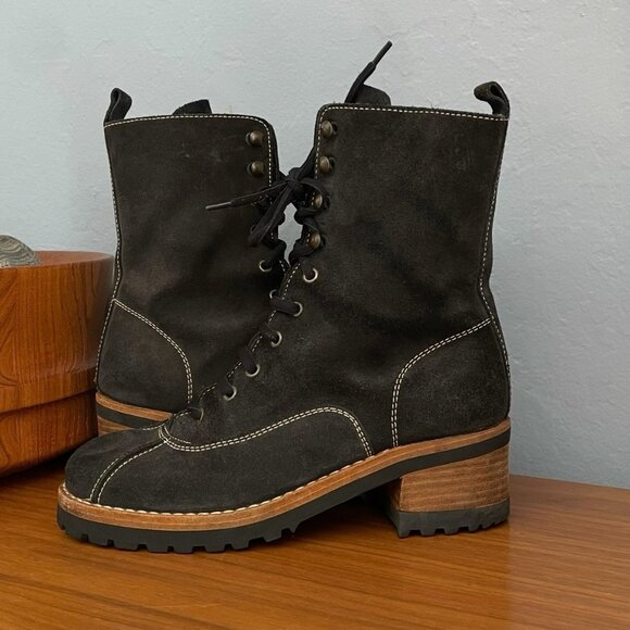 MOSQUITOS | Shoes | Vtg Mosquitos Suede Laceup Combat Boots Hiking ...